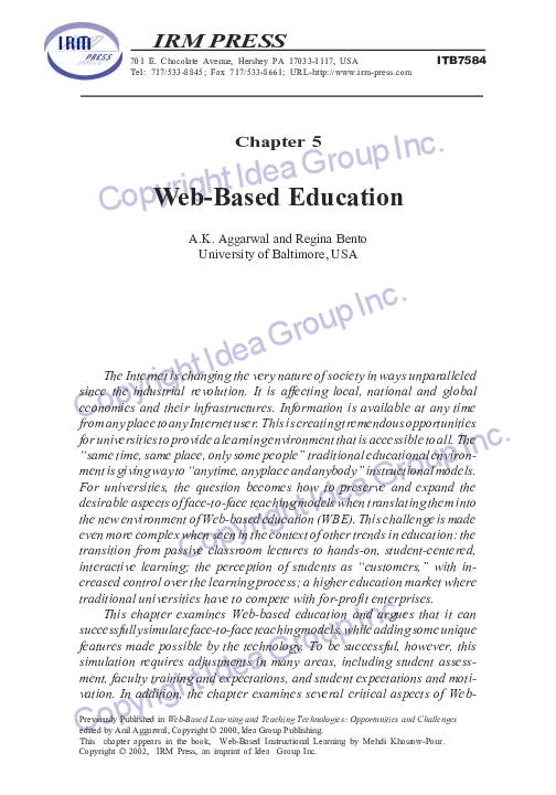 (PDF) Web-Based Education