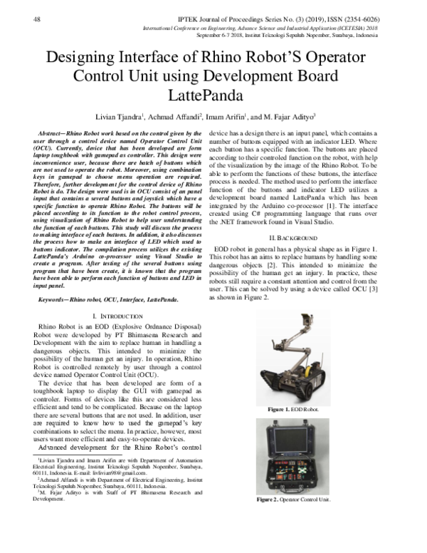 (PDF) Designing Interface of Rhino Robot’S Operator Control Unit using ...