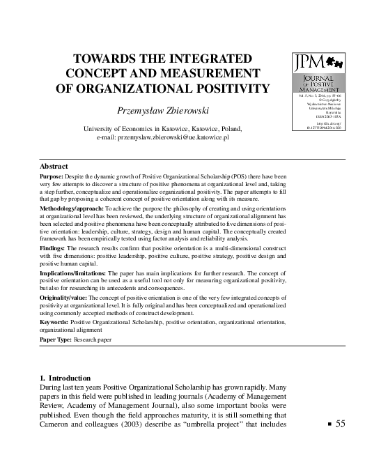 (PDF) Towards the Integrated Concept and Measurement of Organizational ...