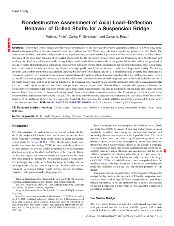 (PDF) Nondestructive Assessment of Axial Load–Deflection Behavior of ...