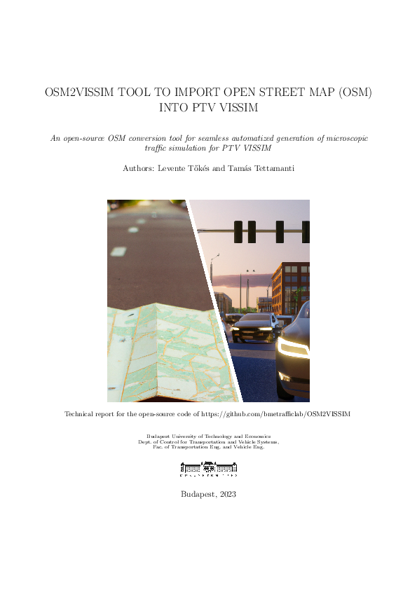 Pdf Osm2vissim Tool To Import Open Street Map Osm Into Ptv Vissim An Open Source Osm