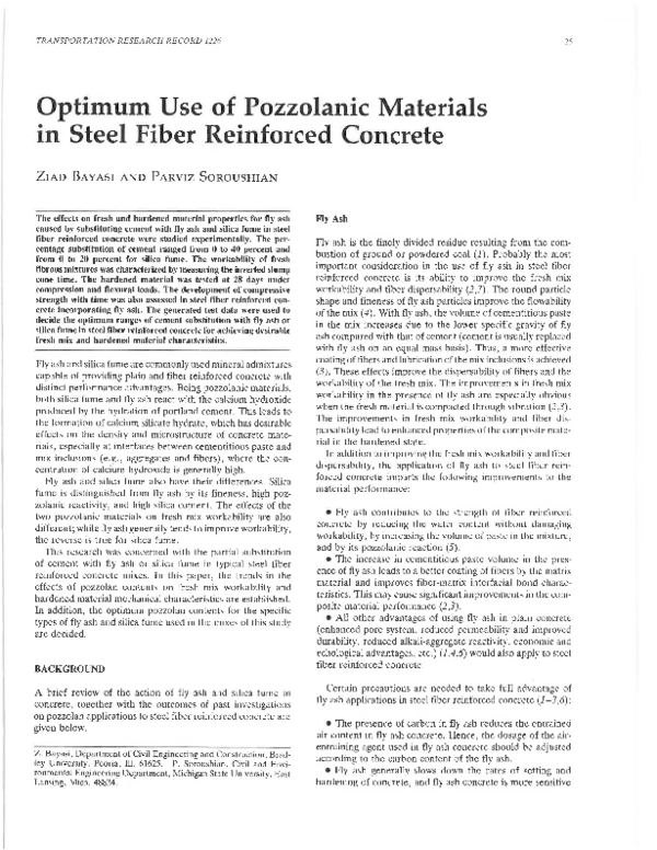 (PDF) Optimum use of pozzolanic materials in steel fiber reinforced ...