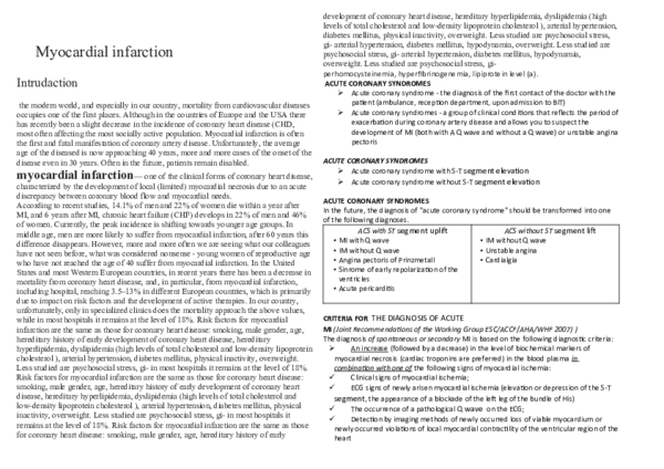 (DOC) Myocardial infraction