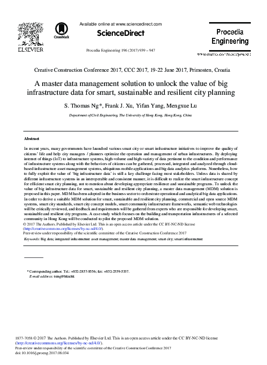 (PDF) A Master Data Management Solution to Unlock the Value of Big ...