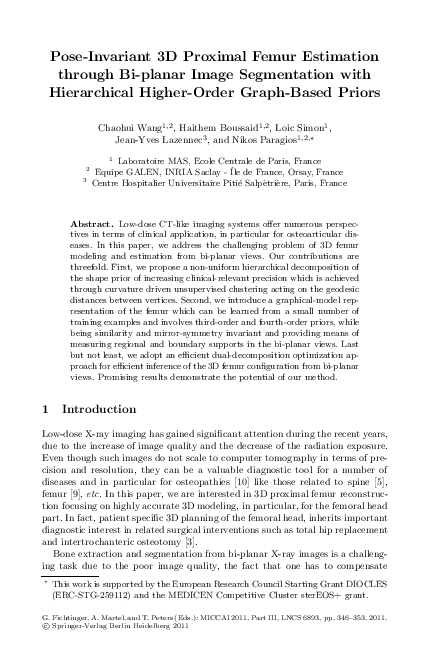 (PDF) Pose-Invariant 3D Proximal Femur Estimation through Bi-planar Image Segmentation with ...