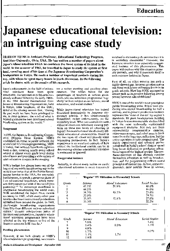 (PDF) Japanese Educational Television: An Intriguing Case Study