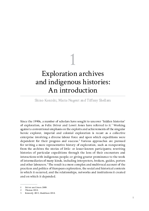 (PDF) Exploration archives and indigenous histories: An introduction