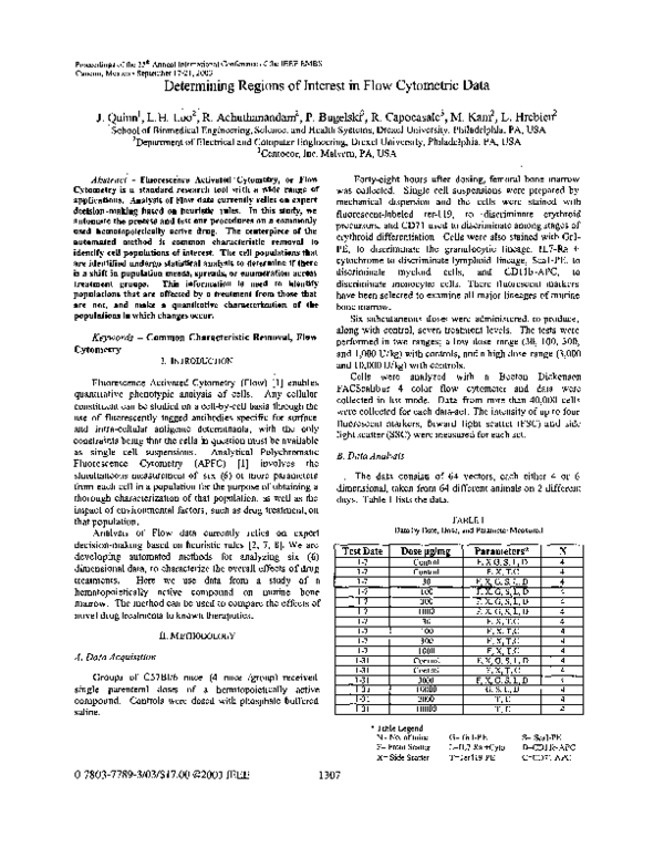 (PDF) Determining regions of interest in flow cytometric data