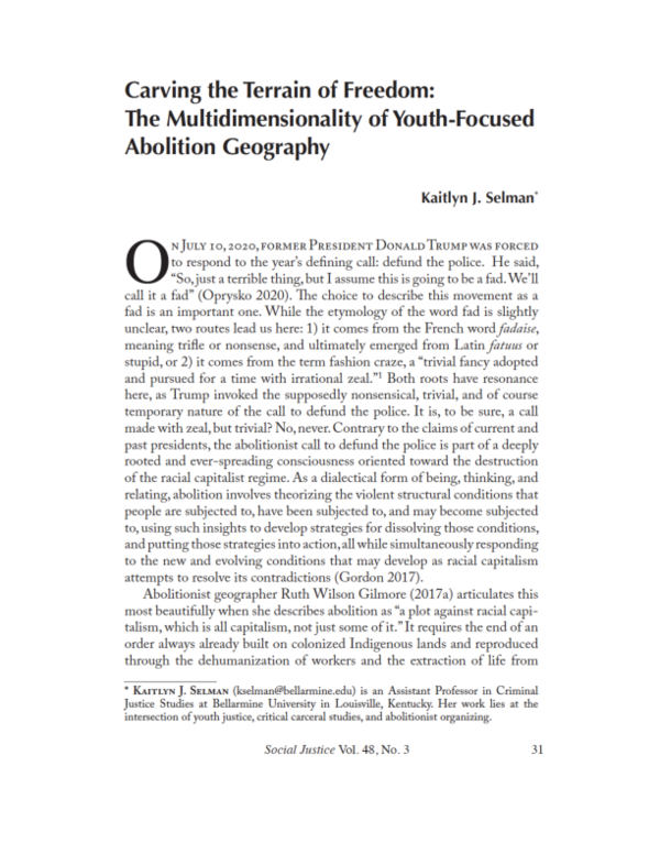 (PDF) Carving the Terrain of Freedom: The Multidimensionality of Youth ...