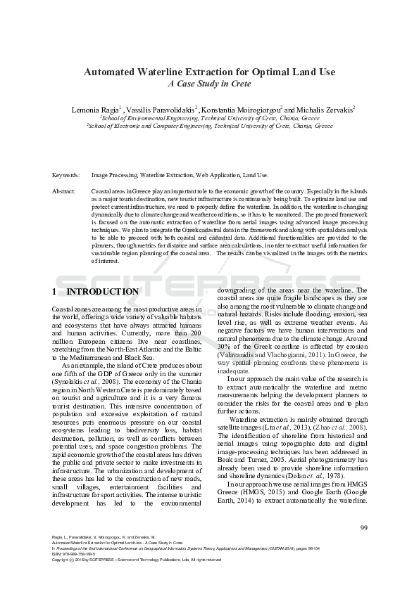 (PDF) Automated Waterline Extraction for Optimal Land Use - A Case ...