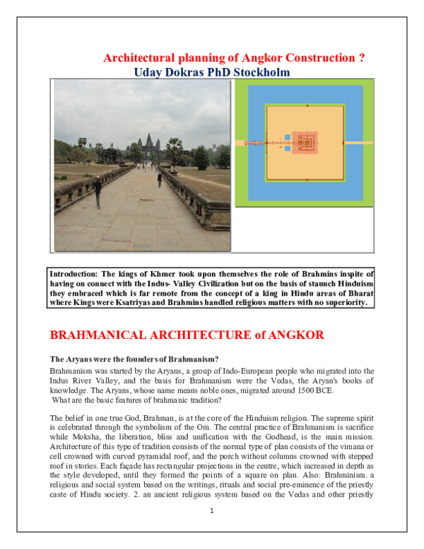 (DOC) Theoretical and Architectural plan of Angkor Construction