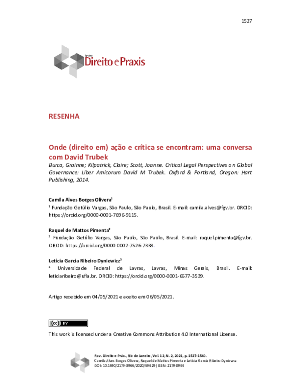(PDF) Onde (direito em) ação e crítica se encontram: uma conversa com ...