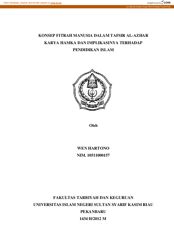 (PDF) Konsep Fitrah Manusia Dalam Tafsir Al-Azhar Karya Hamka Dan Implikasinya Terhadap ...