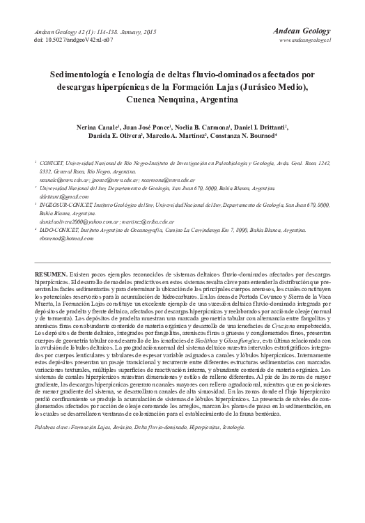 (PDF) Sedimentología e Icnología de deltas fluvio-dominados afectados ...