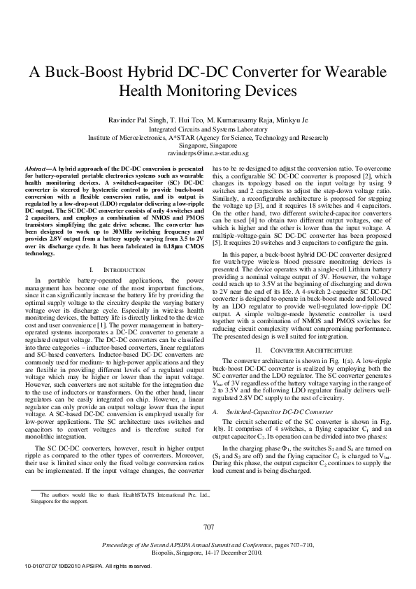 (PDF) A Buck-Boost Hybrid DC-DC Converter for Wearable Health Monitoring Devices