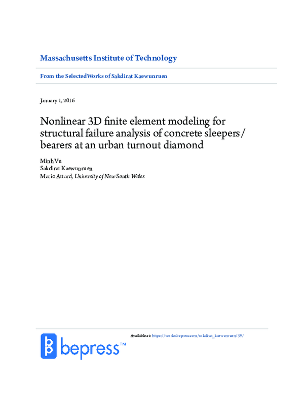 (PDF) Nonlinear 3D finite-element modeling for structural failure ...