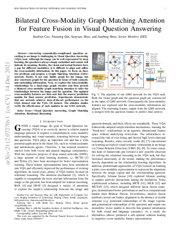 Pdf Bilateral Cross Modality Graph Matching Attention For Feature