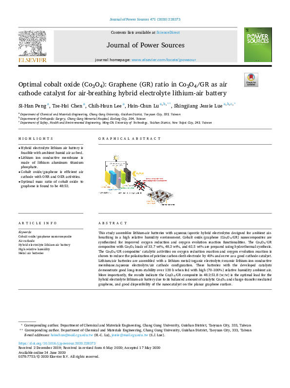 (PDF) Optimal cobalt oxide (Co3O4): Graphene (GR) ratio in Co3O4/GR as ...