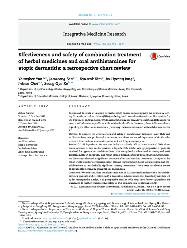 (PDF) Effectiveness and safety of combination treatment of herbal medicines and oral ...
