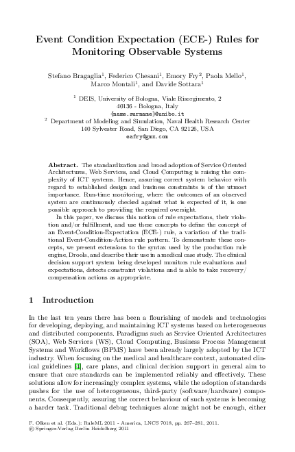 (PDF) Event Condition Expectation (ECE-) Rules for Monitoring ...
