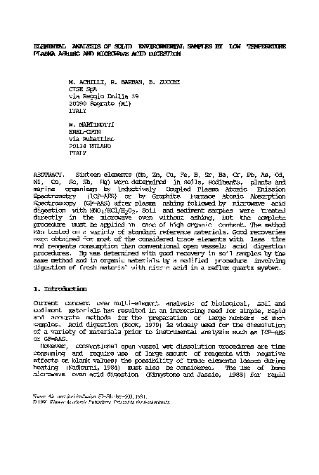 (PDF) Elemental analysis of solid samples by low temperature plasma ...