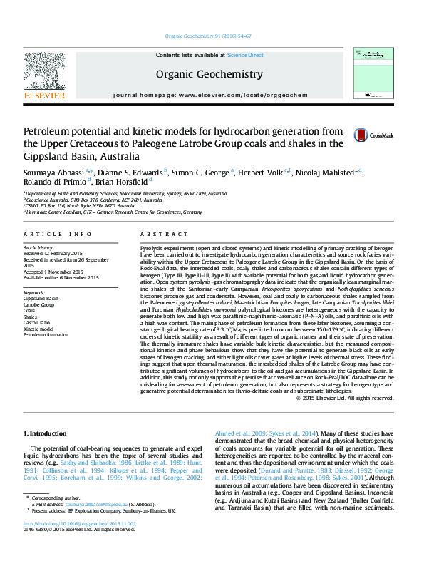 (PDF) Petroleum potential and kinetic models for hydrocarbon generation ...
