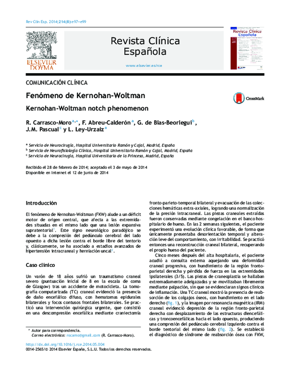 (PDF) Fenómeno de Kernohan-Woltman