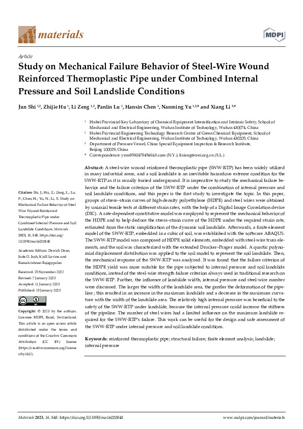 (PDF) Study on Mechanical Failure Behavior of Steel-Wire Wound ...