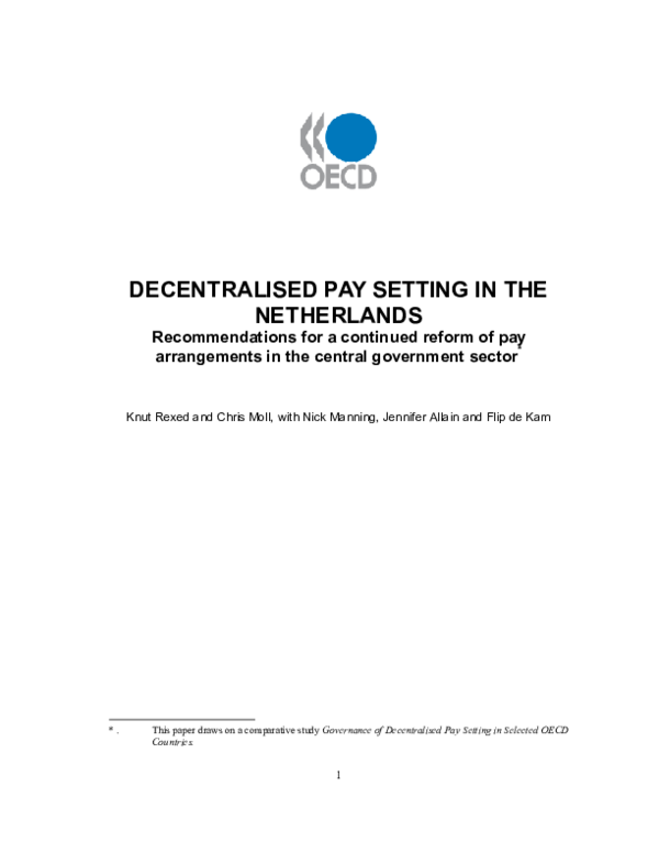 (PDF) Decentralised Pay Setting in the