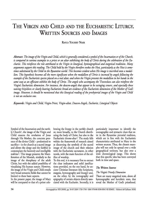 (PDF) Rafca Youssef Nasr, “The Virgin and Child and the Eucharistic ...