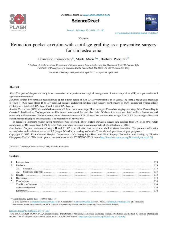 (PDF) Retraction pocket excision with cartilage grafting as a ...