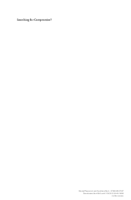 (PDF) Introduction: Searching for Compromise
