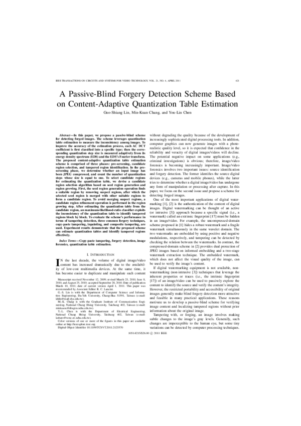 (PDF) A Passive-Blind Forgery Detection Scheme Based on Content ... (PDF) A Passive-Blind Forgery Detection Scheme Based on Content ...
