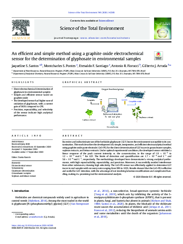 Pdf An Efficient And Simple Method Using A Graphite Oxide