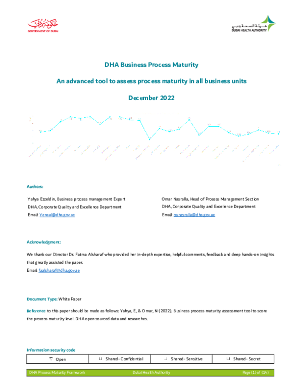 (PDF) Business Process Maturity- Assessment Tool, White Paper
