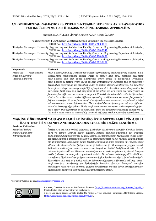 (PDF) An Experimental Evaluation of Intelligent Fault Detection and Classification for Induction ...