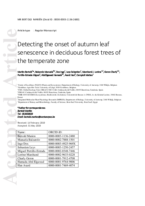 (PDF) Detecting the onset of autumn leaf senescence in deciduous forest ...