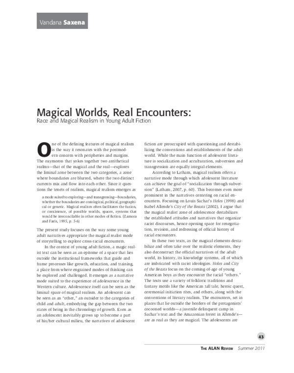 (PDF) Magical Worlds, Real Encounters: Race and Magical Realism in ...