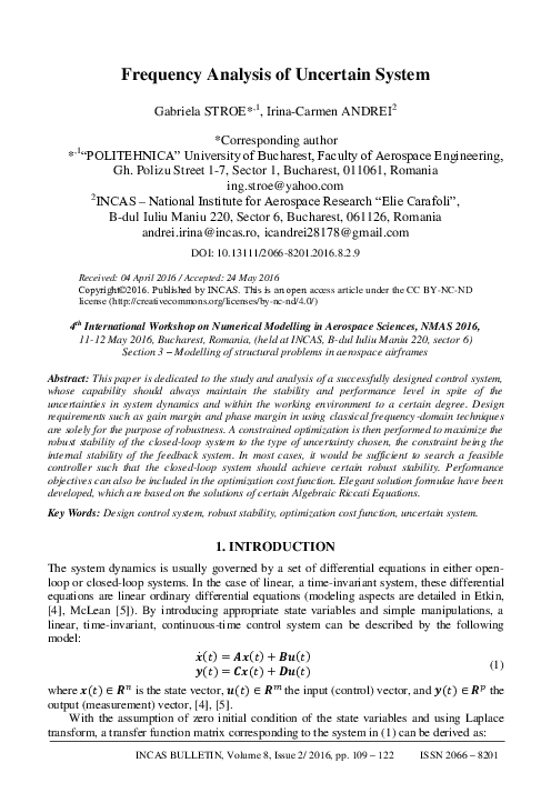 (PDF) Frequency Analysis of Uncertain System