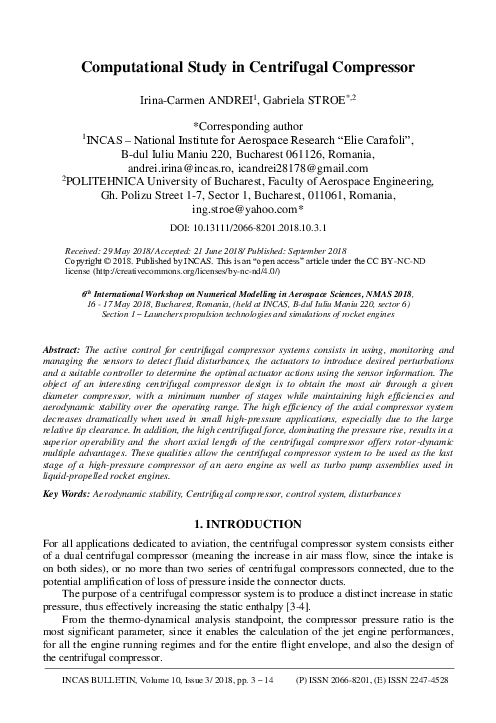 (PDF) Computational Study in Centrifugal Compressor (PDF) Computational Study in Centrifugal Compressor