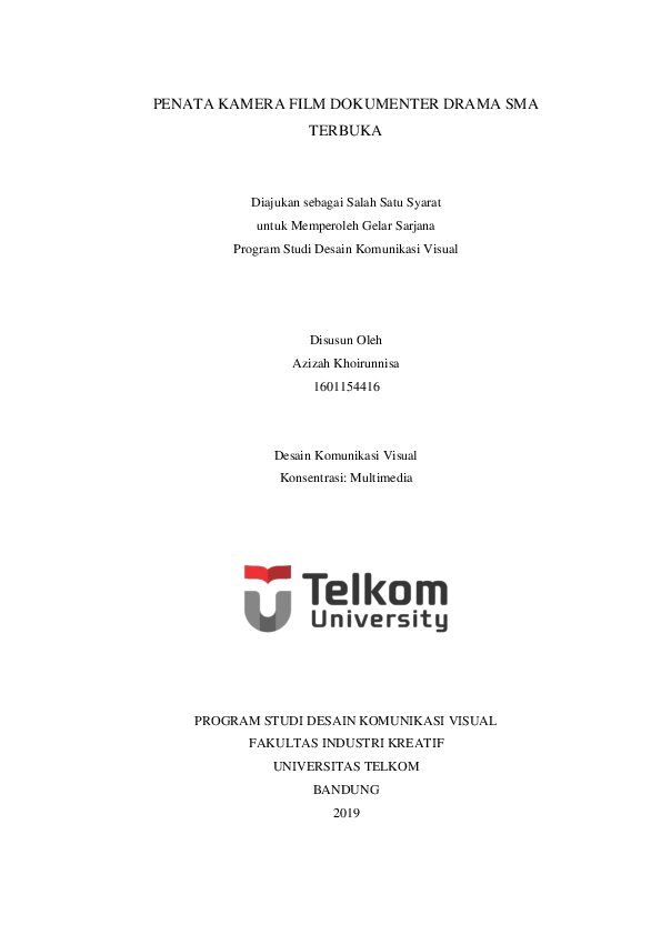 (PDF) Penata Kamera Film Dokumenter Drama Sma Terbuka | azizah ...