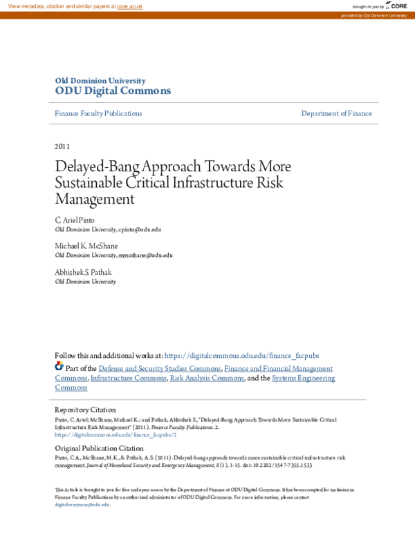 (PDF) Delayed-Bang Approach Towards More Sustainable Critical ...