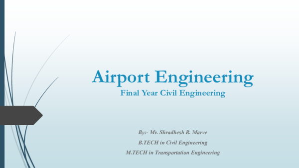 (PDF) Airport Engineering