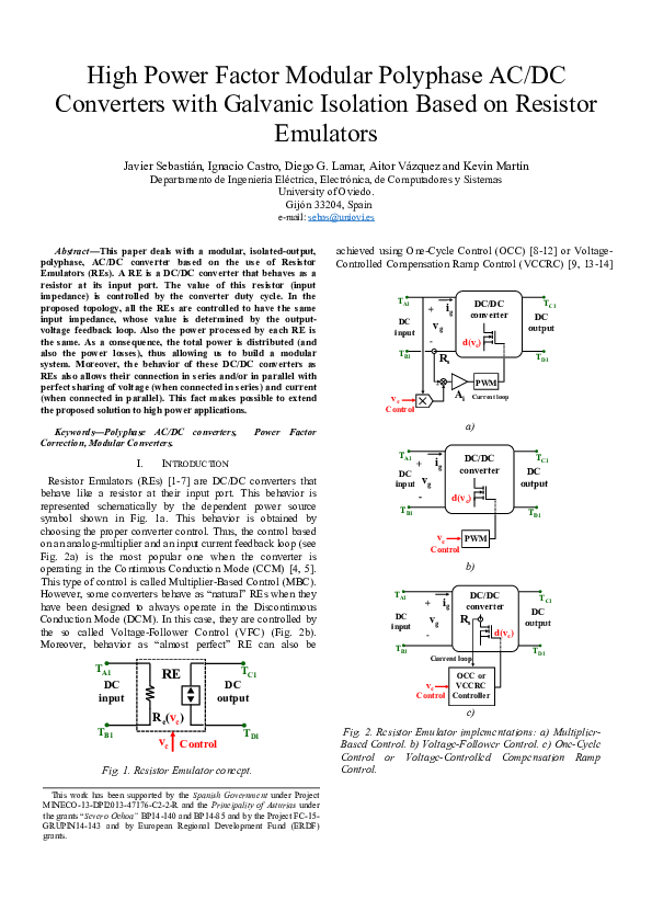 (PDF) High power factor modular polyphase AC/DC converters with ...