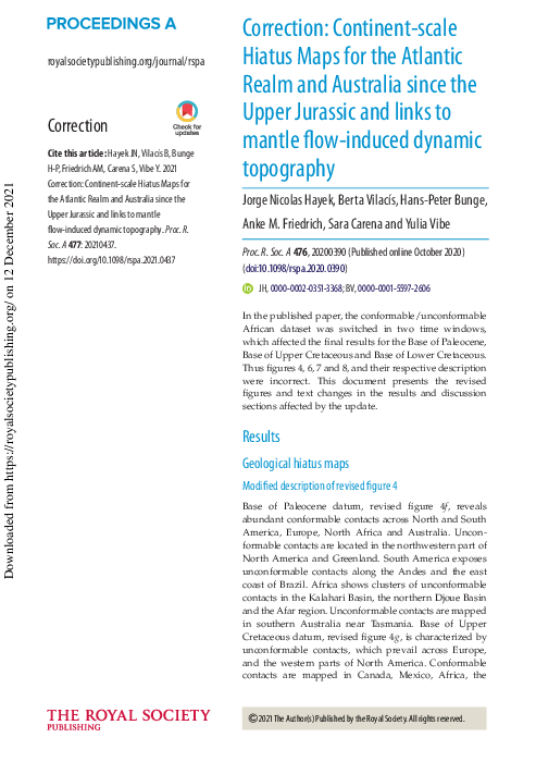 (PDF) Correction: Continent-scale Hiatus Maps for the Atlantic Realm ...