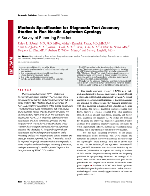 (PDF) Methods Specification for Diagnostic Test Accuracy Studies in ...