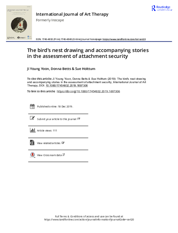 (PDF) The bird's nest drawing and accompanying stories in the assessment of attachment security