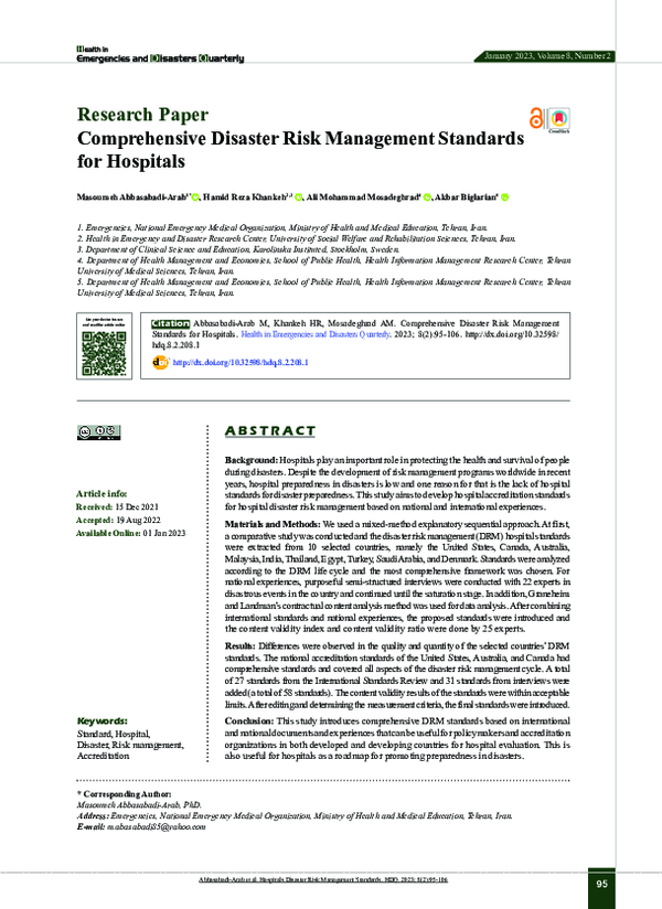 (PDF) Research Paper Comprehensive Disaster Risk Management Standards ...