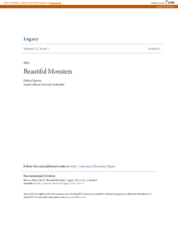 (PDF) Beautiful Monsters