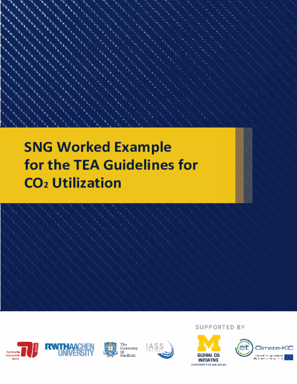 (PDF) SNG Worked Example for the TEA Guidelines for CO2 Utilization